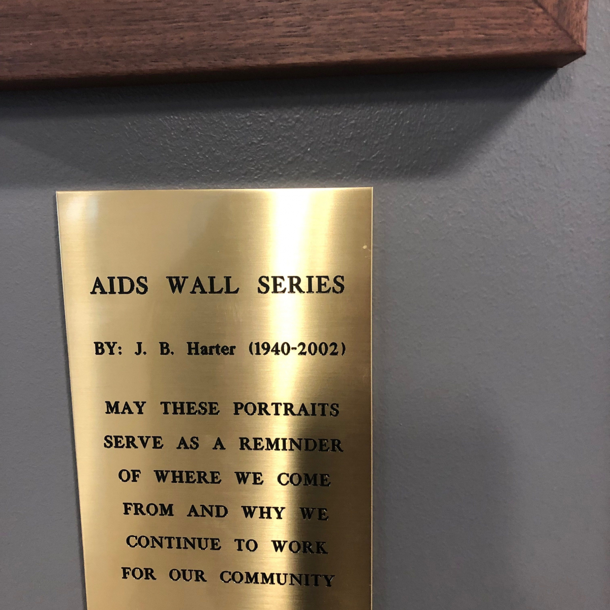 Harters Aids Wall Unveiled At Crescentcare John Burton Harter Foundation